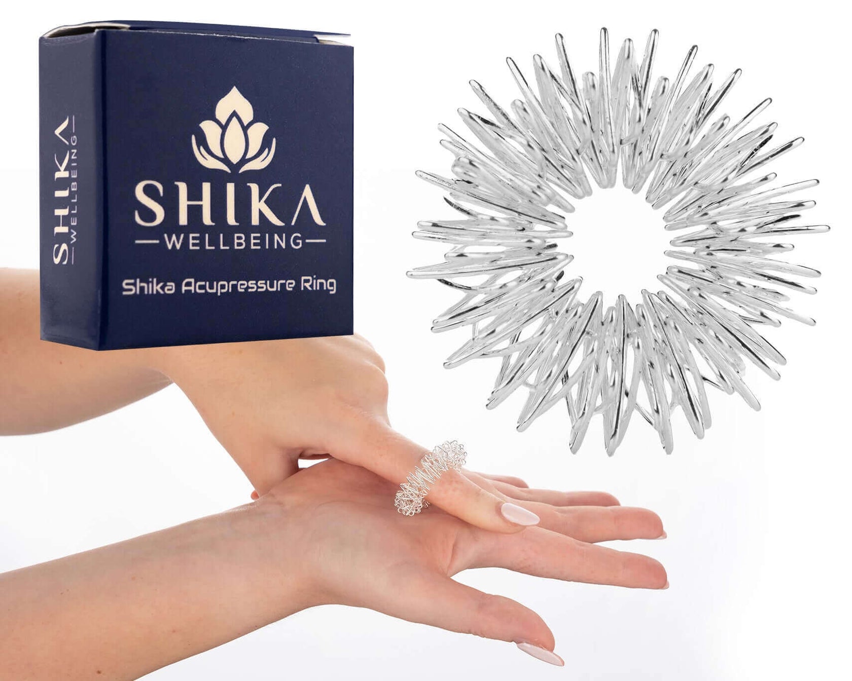 Pure Silver Plated Acupressure Ring